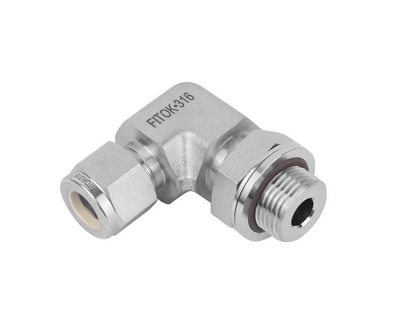 316 SS, FITOK 6 Series Tube Fitting, Positionable Male Elbow, 12mm O.D ...